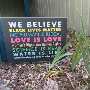 Welcome Your Neighbors Yard Sign // 2-sided // Protest Sign // - Etsy