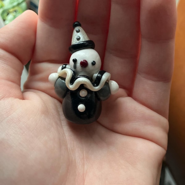 Rainbow Mini Clown Handmade Figurine - Etsy