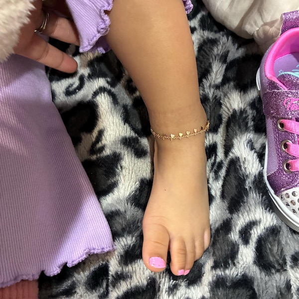 Daisy Chain Anklet-gold Anklet-chain Anklet-anklet for Women-toddler ...