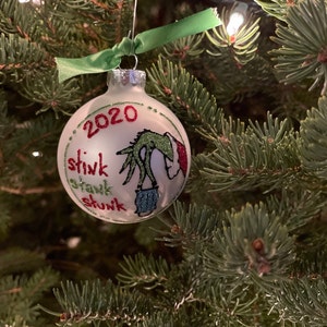 Hand Painted Colorful Tree Personalized Glitter Ornament - Etsy