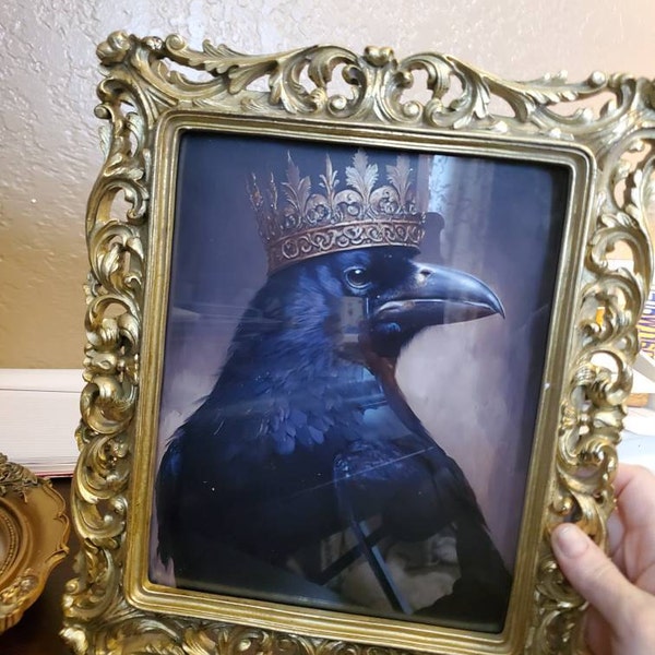 Gothic Crow King Vintage Poster, Art Poster Print, Home Decor ...