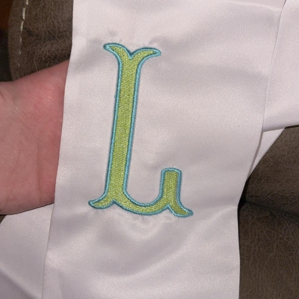 Fishtail Monogram 2 Color Embroidery Font, 5 Sizes 8 Formats + BX ...