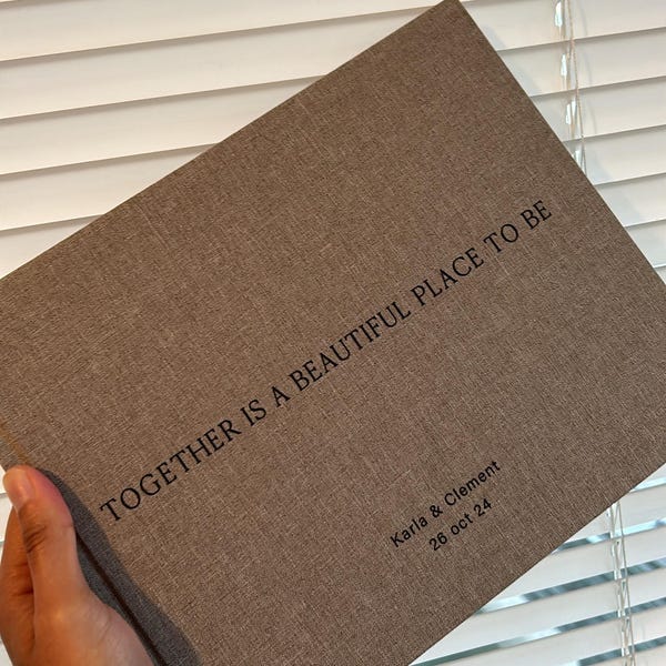 Custom Wedding Guest Book, Personalized Wedding Reception Guestbook ...