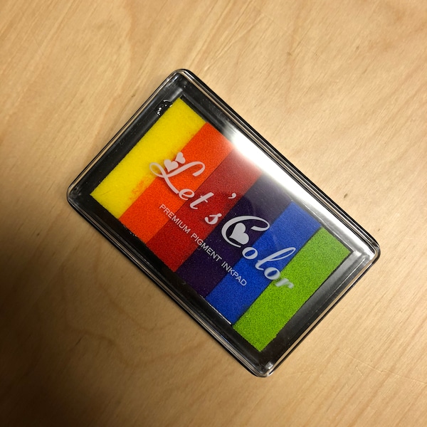 Rainbow Ink Pad, Rainbow Stamp Pad, 3x2 Ink Pad, Rainbow Baby Keepsake ...