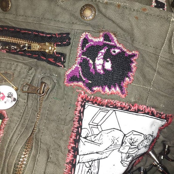 Gengar Pokémon Pixel Art Patch Embroidered Embroidery Patch Patches ...