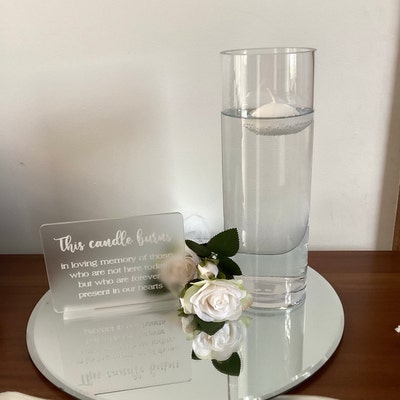 Wedding Memorial Sign, This Candle Burns, in Loving Memory, Acrylic ...