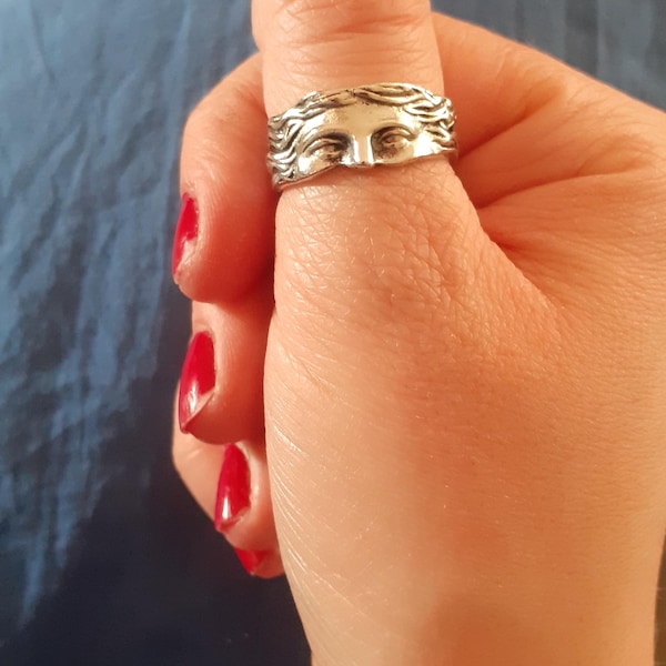 Half Face Gold Venus Ring, Venus Ring, Gold Fashion Ring, Fashion ...