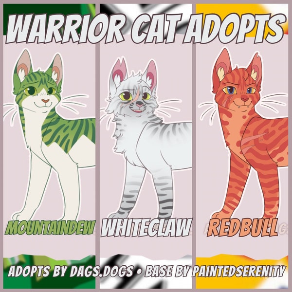 Cat Reference Sheet, Base, Lineart, Warrior Cats, Ocs - Etsy
