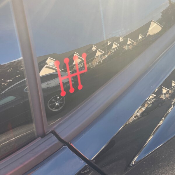 Shift Pattern Vinyl Decal - Stick Shift Sticker, Gear Shift Water ...