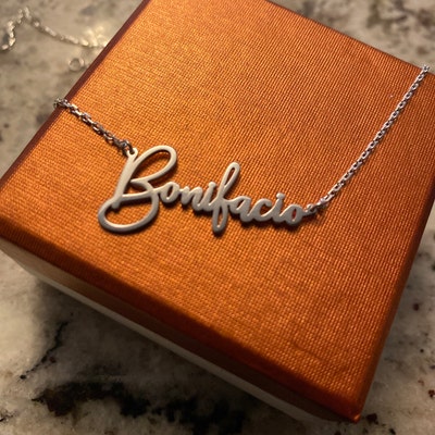 Custom CURSIVE Name Necklace Model2 Handwriting Personalised Necklace ...