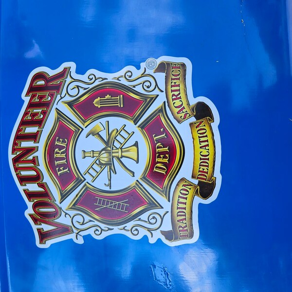 Volunteer Firefighter Premium Reflective Decal - Etsy