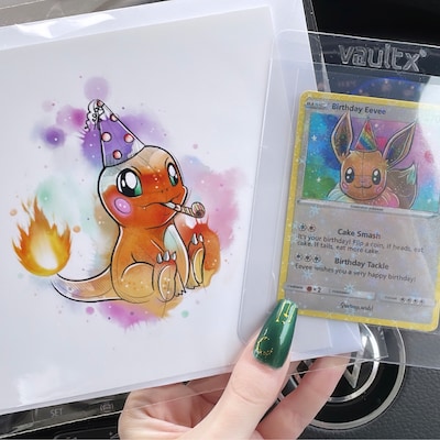 Birthday Mew Celebration Trading Card Cute Gifts for Him and - Etsy UK