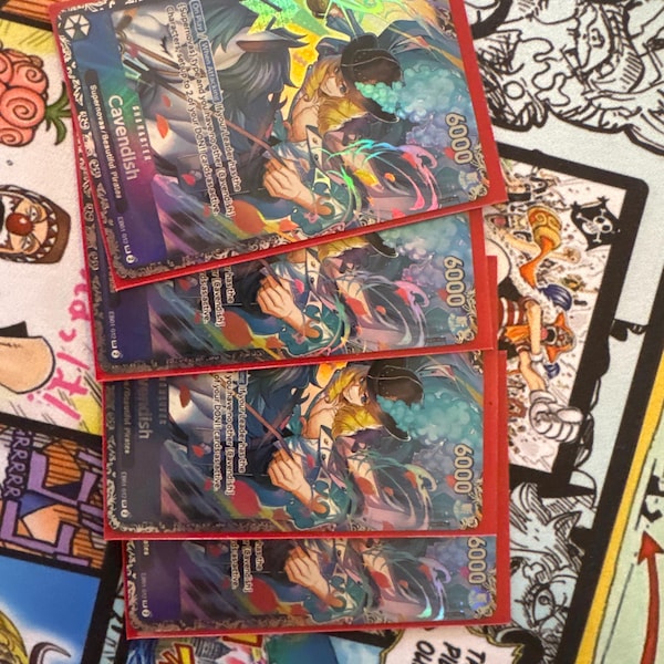 Set of 8 Custom TEXTURED & Holo One Piece OP TCG Leader Cards OP03 ...