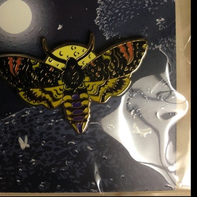 Death Head Moth Enamel Pin - Etsy