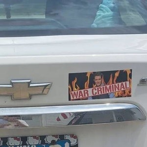 War Criminal Bumper Sticker & Car Magnet - Etsy