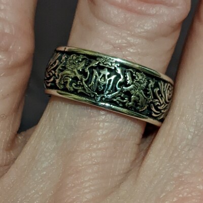 Viking Symbol Ring Ancient Ring Medieval Ring Mythical - Etsy