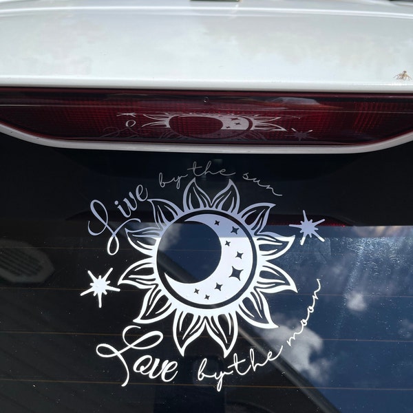 Sun and Moon Vinyl Decal: Laptop, Car, Kayak Sticker - Etsy