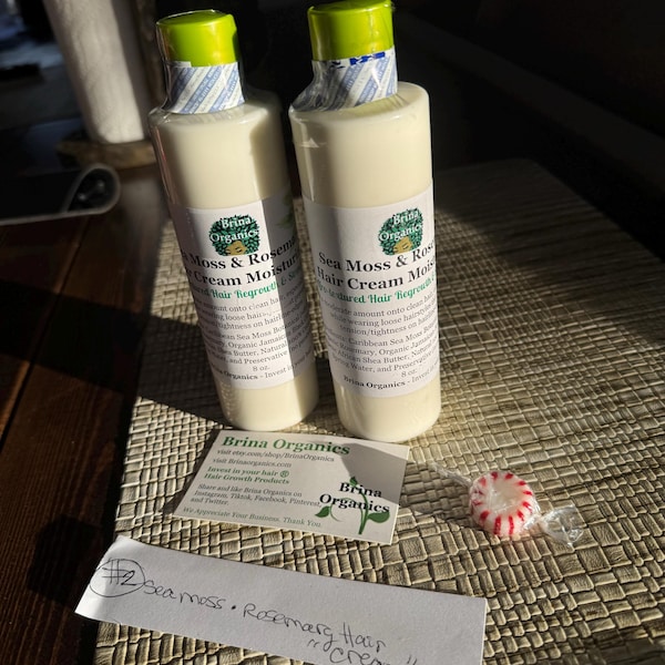 Sea Moss & Rosemary Hair Cream Moisturizer for Afro-textured Hair ...