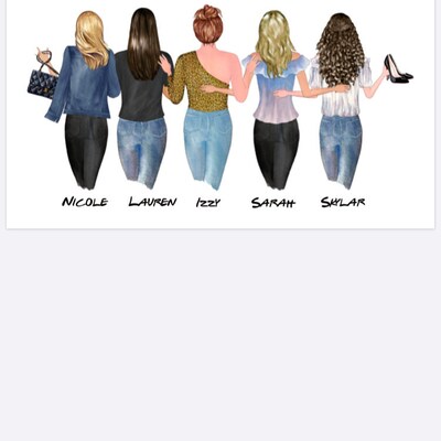 Friendship Gift Personalised Friends Print Best Friends - Etsy