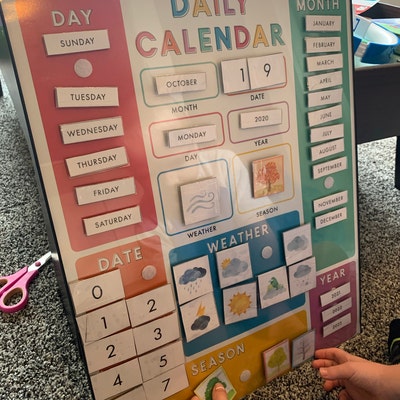 Child Calendar Printable Montessori Preschool Classroom Educational ...