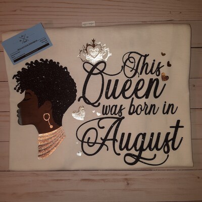 This Queen Was Born in August. Happy Birthday to Me Svg. Birthday Queen ...