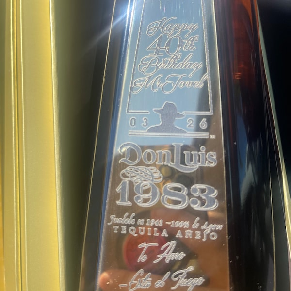 Don Julio 1942 Custom Engraved Label Overlay - Etsy