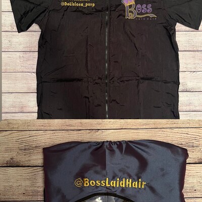 Salon/ Barber Jacket With Custom Name Or/ Logo Embroidery Salon Stylist ...