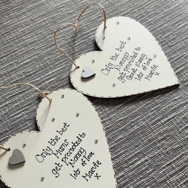 Personalised Additional Wooden Heart for My Hanging Hearts Sign - Etsy UK