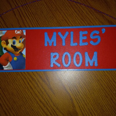 Mario Personalized Room Decor Sign Mario Luigi Room Decor - Etsy