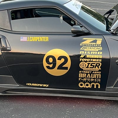 Rally Driver Decal Customizable Name and Flag - Etsy