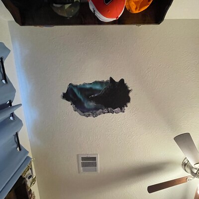 Beach Wall Decal Ocean Sunset 3D Smashed Wall Art Sticker Kids Room ...