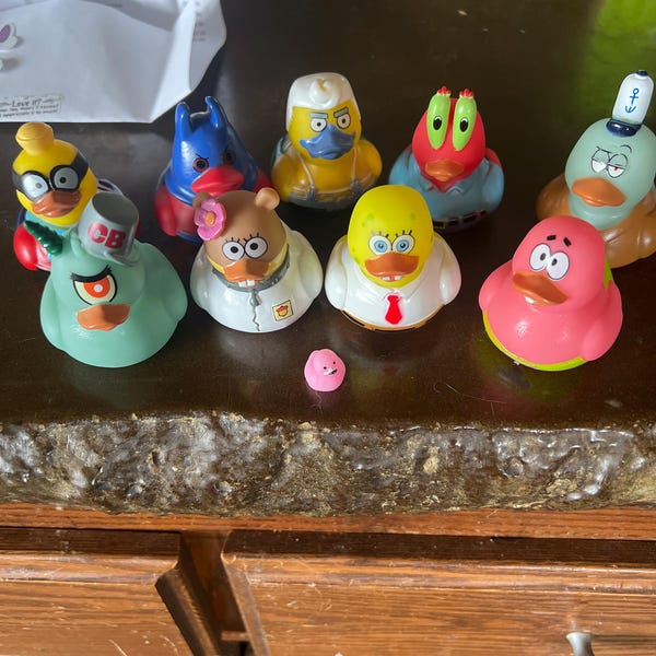 JEEP / SPONGEBOB Rubber Duck Movie Cartoon Characters 3 or 9 PACK - Etsy