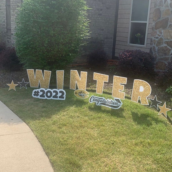 Personalized Graduation Yard Sign Letters 18", Custom Graduation Yard ...