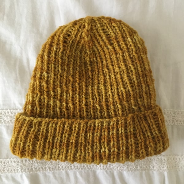 Knitting Pattern // Ribbed Beanie Toque Knit Winter Warm Hat // Mariner ...