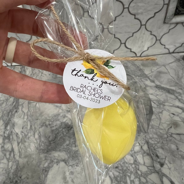 Lemon Soap Bridal Shower Favors - Lemon Baby Shower Decor Boy Girl ...