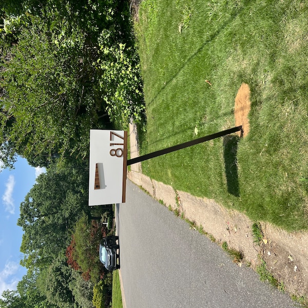 Post Mounted Mailbox - Aluminum Mailbox Post - Mailbox Pole - Metal ...