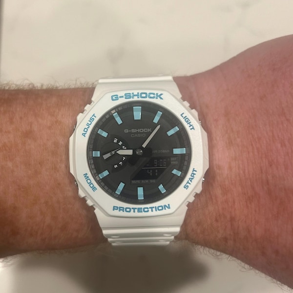 Custom Silver Casio World Time Watch With Color Screen Mod (pick Your ...