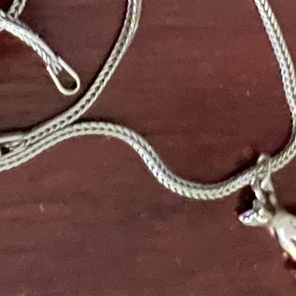 1.5mm Oxidized Square Foxtail Chain Necklace 925 Sterling Silver 16, 18 ...