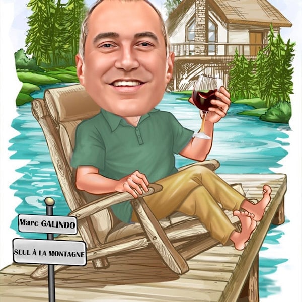 Custom Super Dad and Son Cartoon Portrait, Super Dad Portrait, Dad's ...