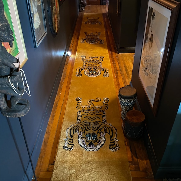 HAND TUFTED CARPET Tibetan Tiger Wool Carpet, Leopard Skin Carpet ...