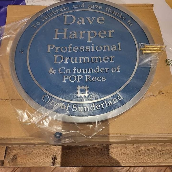 Personalized Fun Blue Plaque With Your Choice of Wording - for Outdoor ...