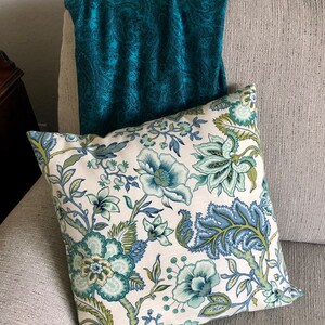 French General Aviary Toile Bird Blue Indigo Ivory Throw Pillow Cover ...