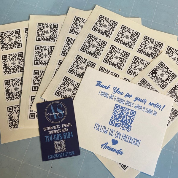 QR Code Stickers, Custom QR Code Stickers, Personalized Stickers - Etsy