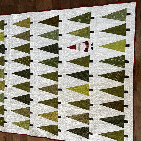 Santa in the Trees Quilt Pattern PDF - Etsy