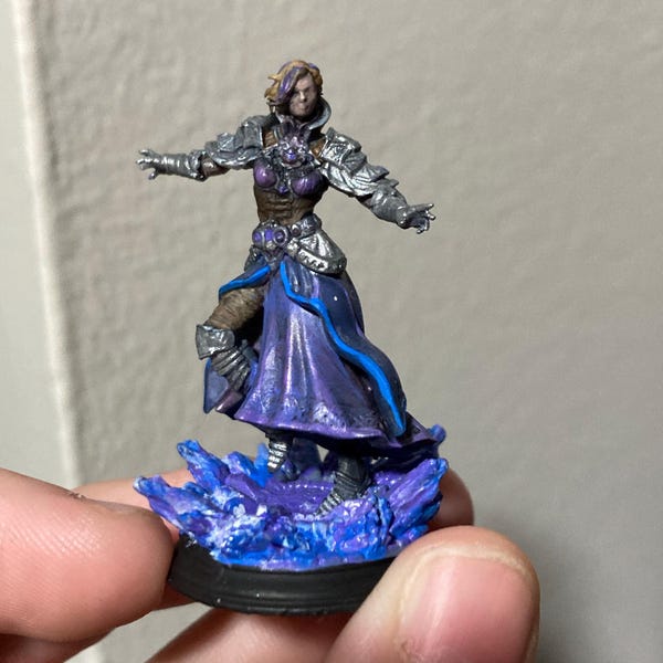 Water Monk // Bo Staff Fighter // Female Waterbender // Dnd Mini - Etsy