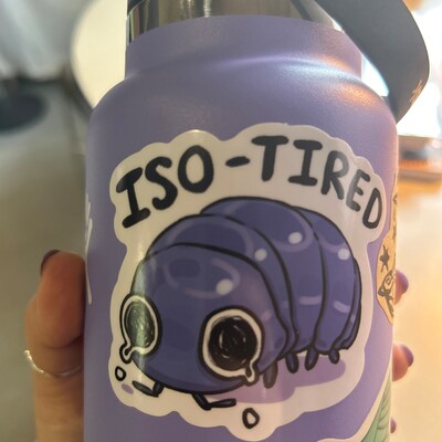Iso-tired Isopod Bug Nature Glossy Waterproof Sticker Laptop Water ...