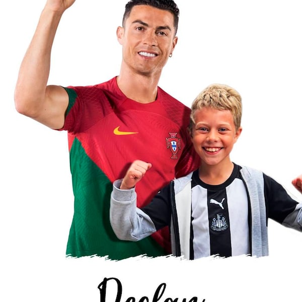 Printable Digital Print. Photo With CR7 Cristiano Ronaldo, Personalized ...
