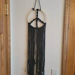 Macrame Peace Sign Wall Hanging/boho Wall Hanging - Etsy