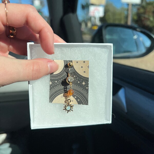 Crystal Belly Rings, Hippie Belly Button Rings, GOLD, Choose Your ...