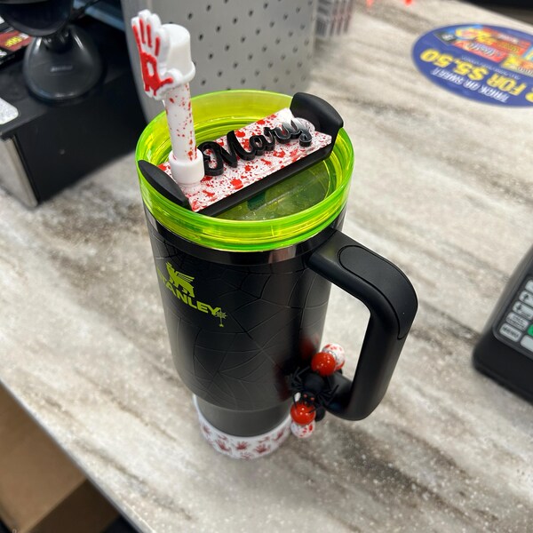 Ghost Spooky Stanley Topper Halloween Name Tumbler Topper Spooky Season ...